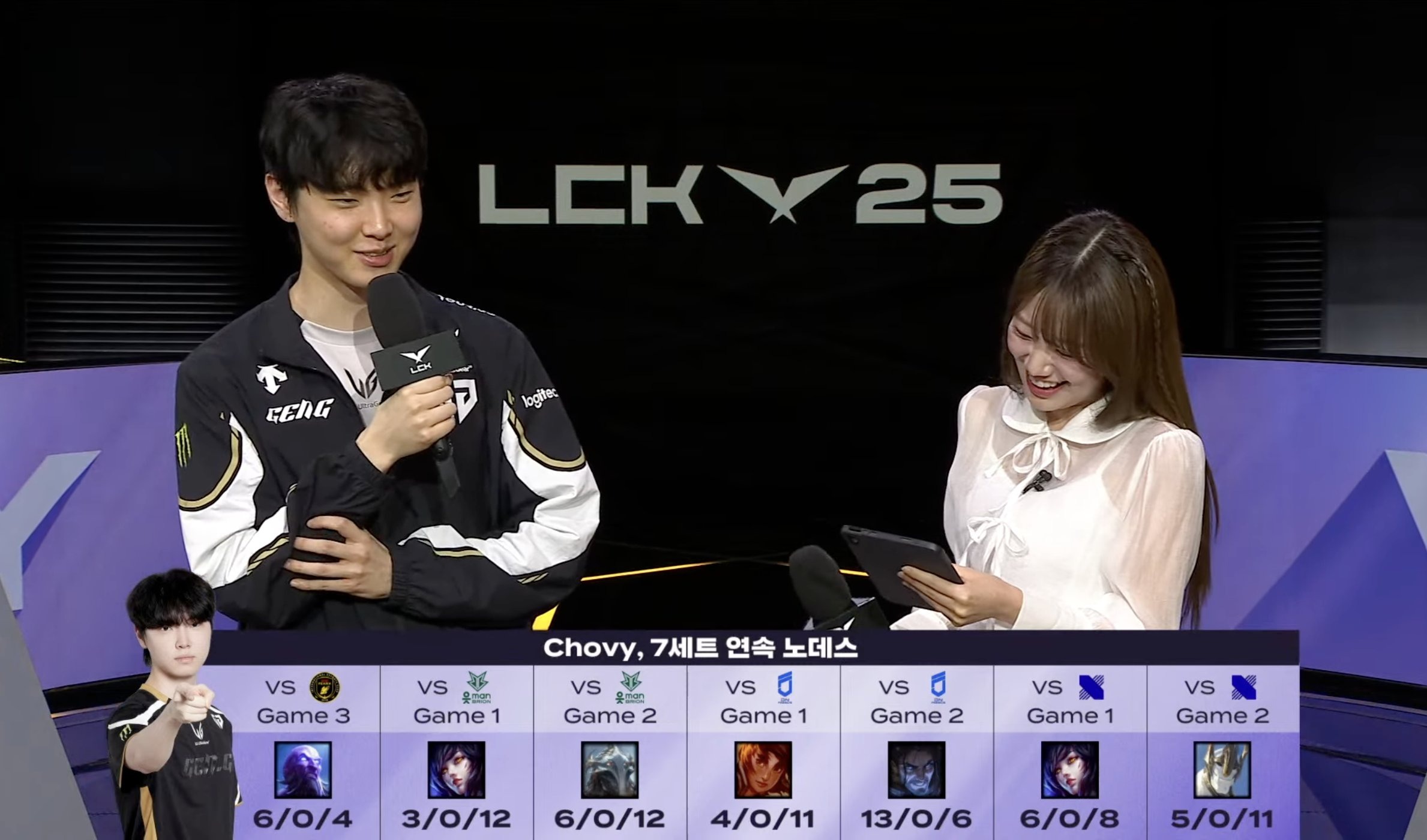 【LCK】Chovyは直近7試合で43/0/64という驚異のKDAを披露している / ゆーみ速報